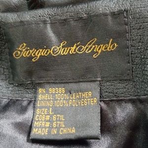 Giorgio Sant Angelo | Jackets & Coats | Black Leather Jacket | Poshmark